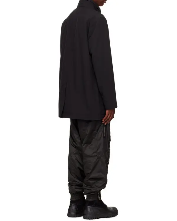 Stone Island Logo Patch Zip-up Jacket - Black