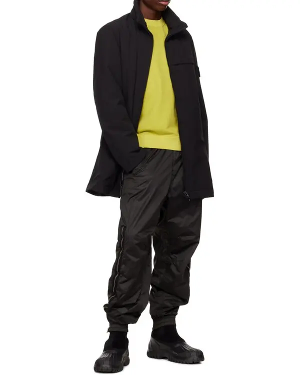 Stone Island Logo Patch Zip-up Jacket - Black