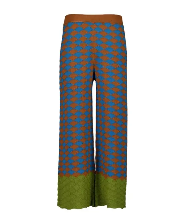 La DoubleJ Printed Palazzo Pants - Brown