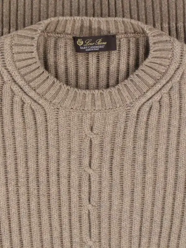 Loro Piana Plane Tree Ribbed Crewneck Jumper