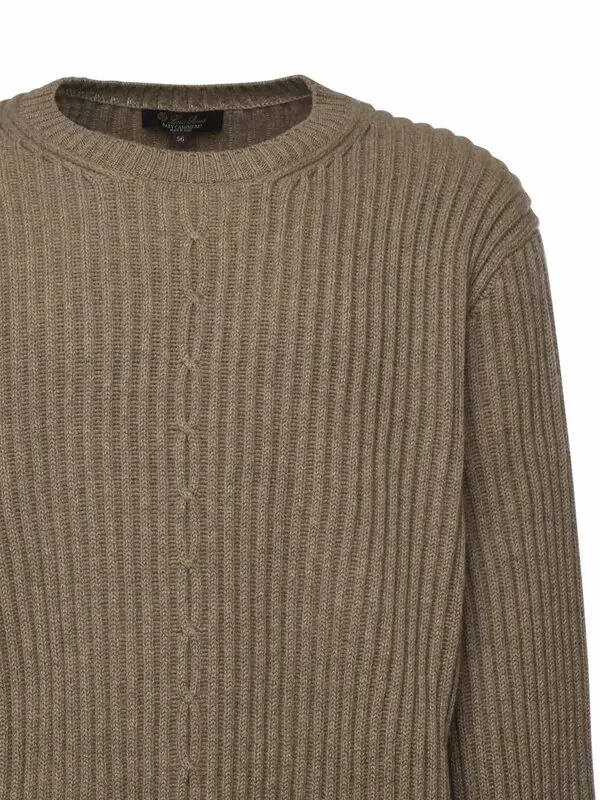 Loro Piana Plane Tree Ribbed Crewneck Jumper