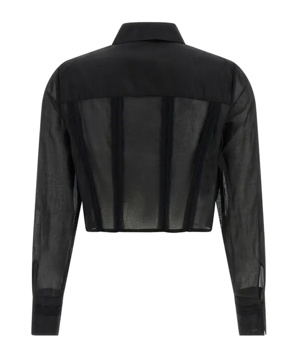 Elisabetta Franchi Cropped Embroidered Shirt