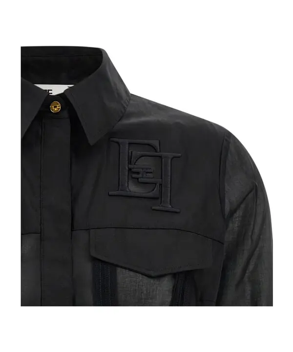 Elisabetta Franchi Cropped Embroidered Shirt