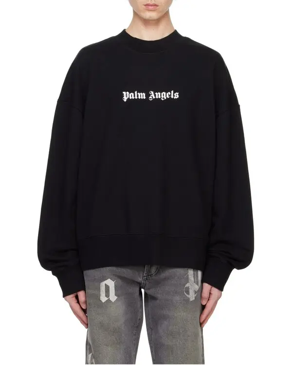 Palm Angels Logo Printed Crewneck Sweatshirt