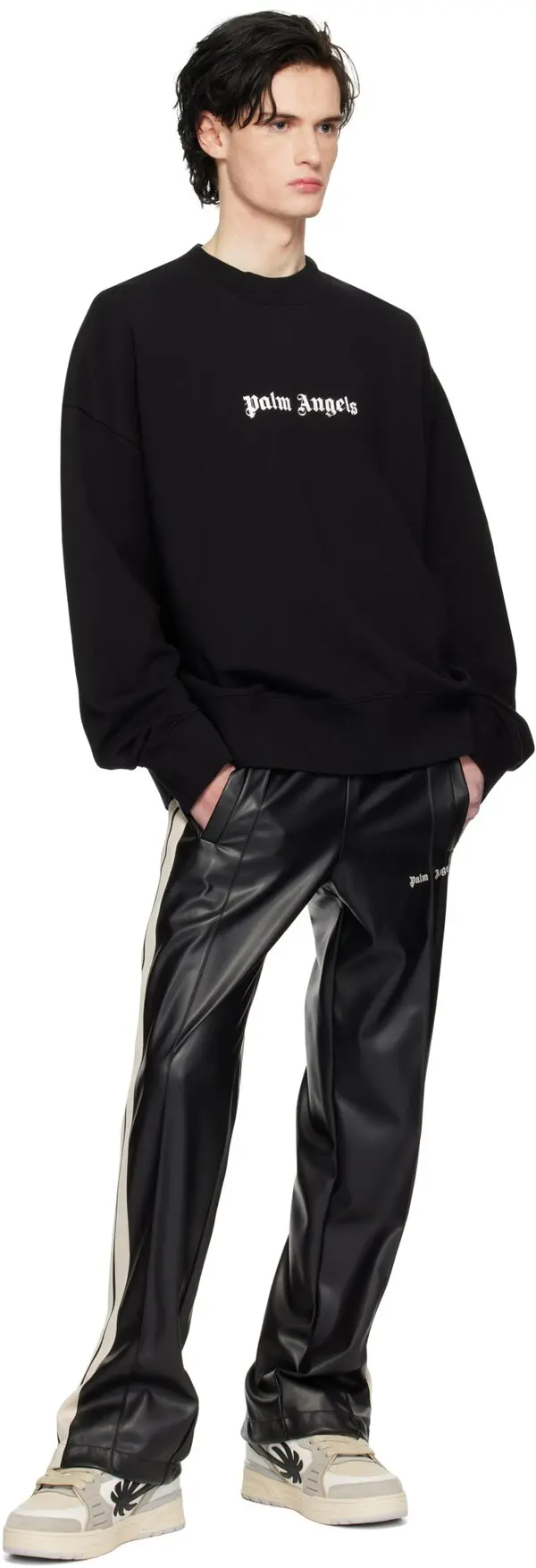 Palm Angels Logo Printed Crewneck Sweatshirt