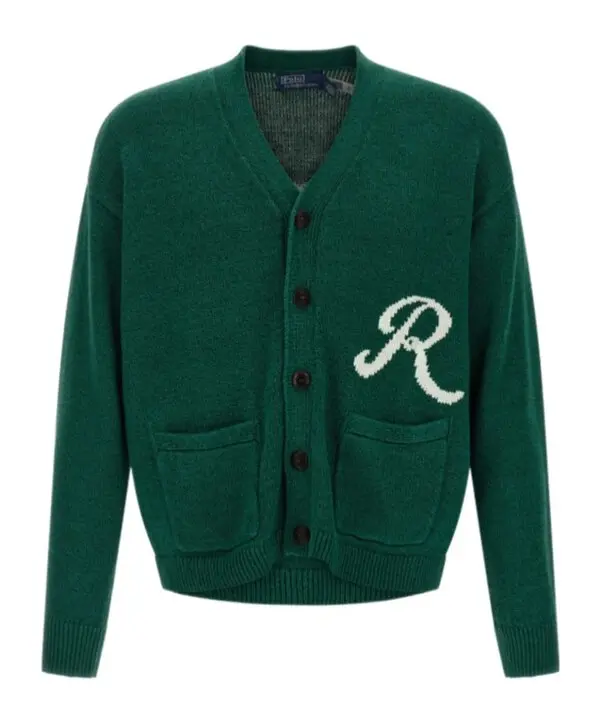 Polo Ralph Lauren V-neck Button-fastening Cardigan With Logo Detailing - Green