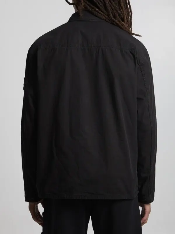 Stone Island Zip-front Badge Shirt