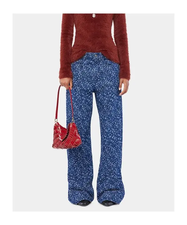 Rabanne Speckled Wide Leg Jeans