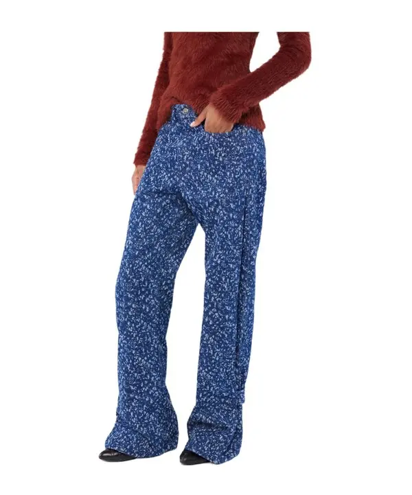 Rabanne Speckled Wide Leg Jeans