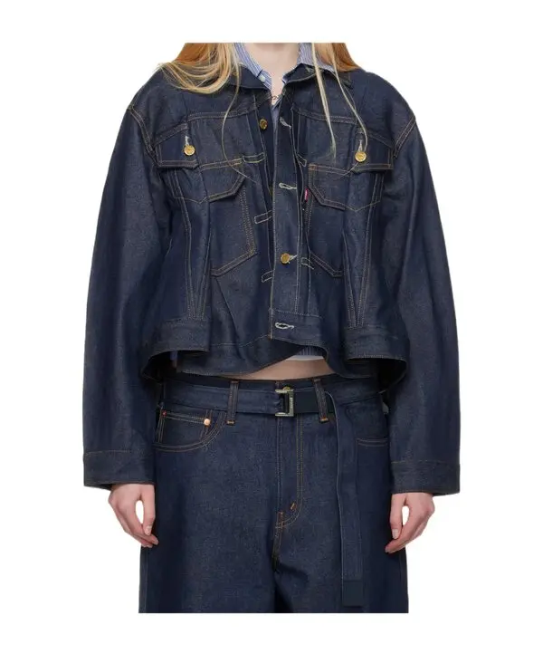 Sacai Long Sleeve Paneled Denim Jacket