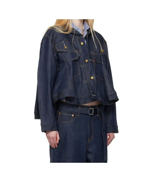 Sacai Long Sleeve Paneled Denim Jacket