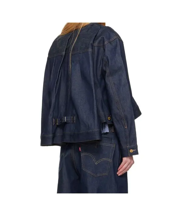 Sacai Long Sleeve Paneled Denim Jacket