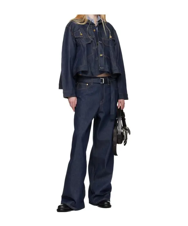 Sacai Long Sleeve Paneled Denim Jacket