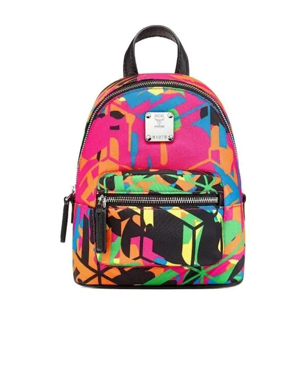 Mcm Abstract Pattern Printed Shoulder Bag