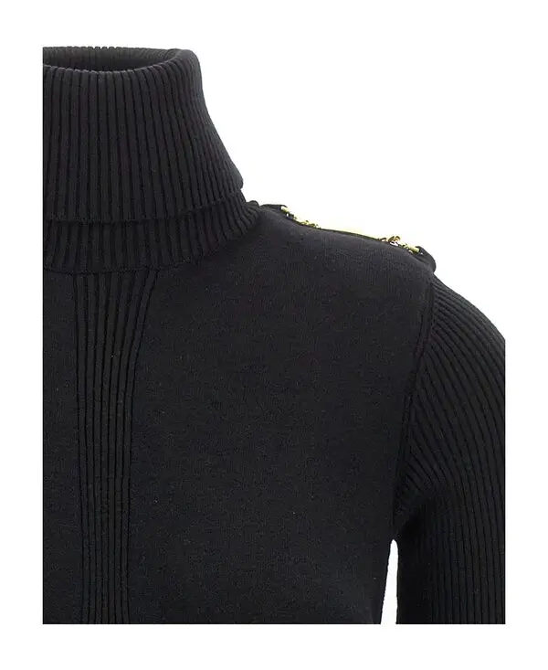 Elisabetta Franchi High-neck Knitted Mini Dress