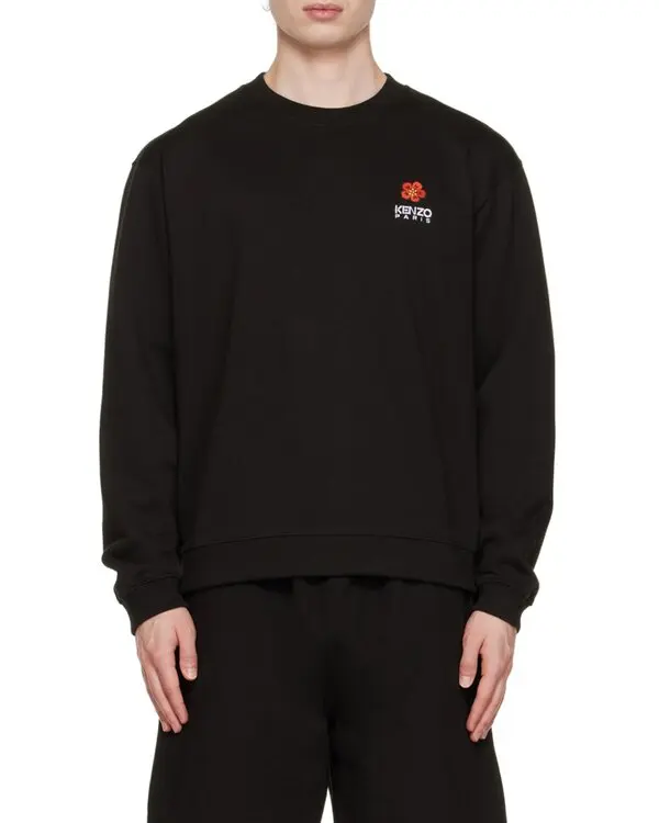Kenzo Boke Flower Crest Logo Embroidered Crewneck Sweatshirt