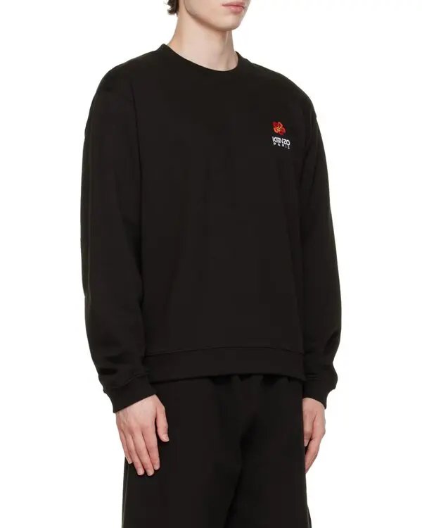 Kenzo Boke Flower Crest Logo Embroidered Crewneck Sweatshirt