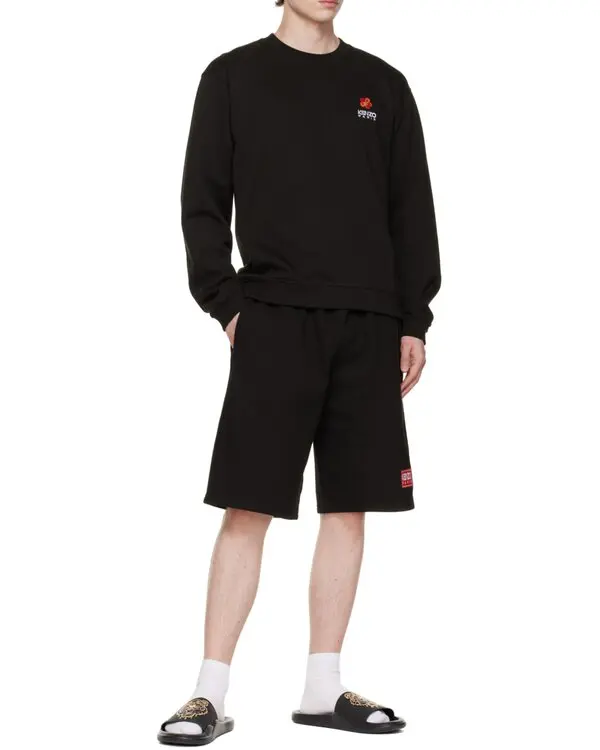 Kenzo Boke Flower Crest Logo Embroidered Crewneck Sweatshirt