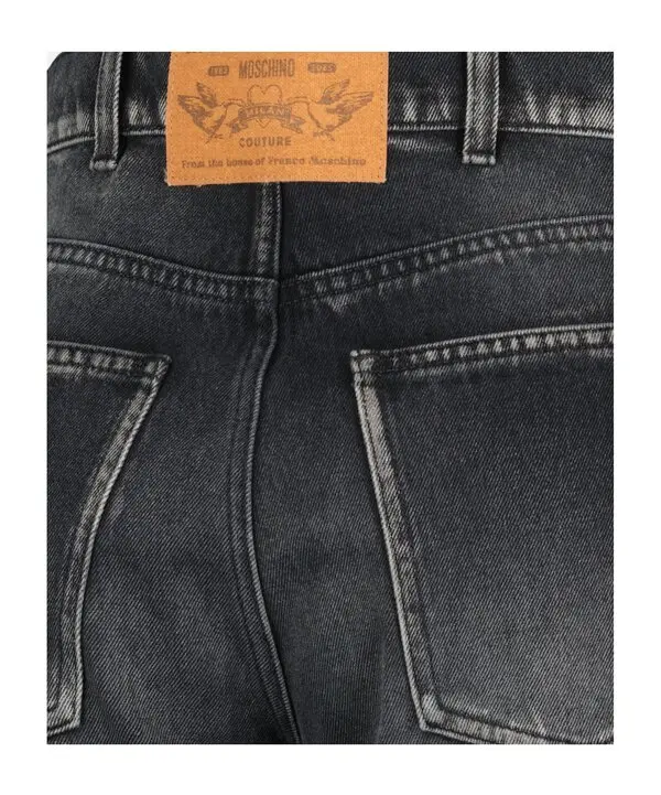 Moschino Faded Flare Jeans - Black