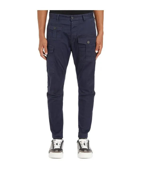Dsquared2 Logo Plaque Cargo Pants - Black