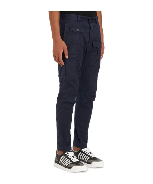 Dsquared2 Logo Plaque Cargo Pants - Black