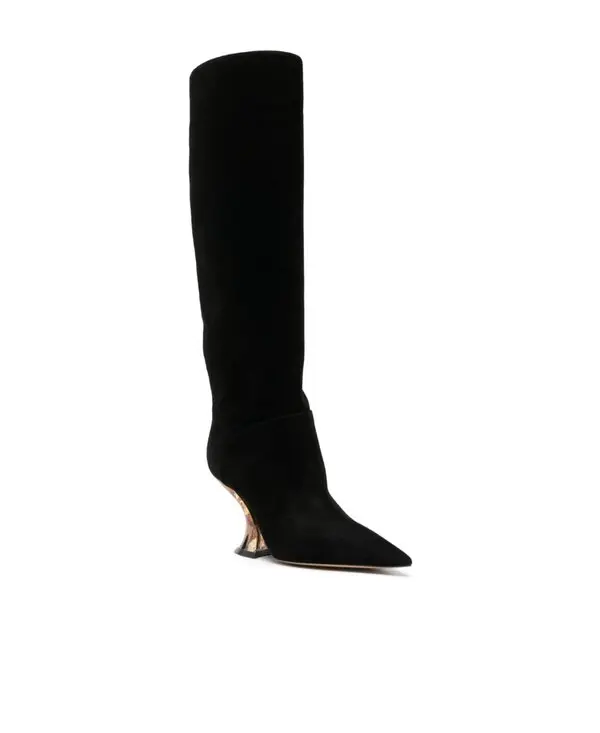 Casadei Elodie Knee-high Pointed Toe Boots