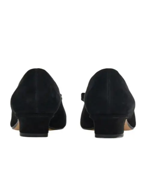 FERRAGAMO Vara Bow Block Heel Pumps - Black