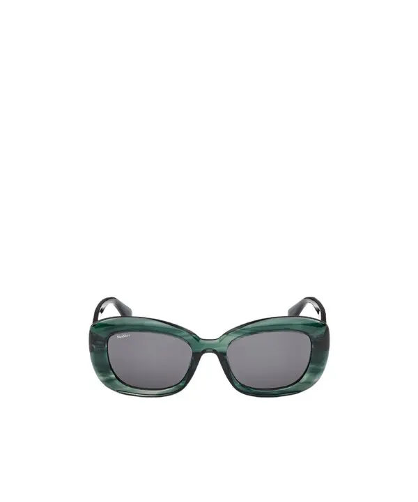 Max Mara Elizabeth Square Frame Sunglasses - Green