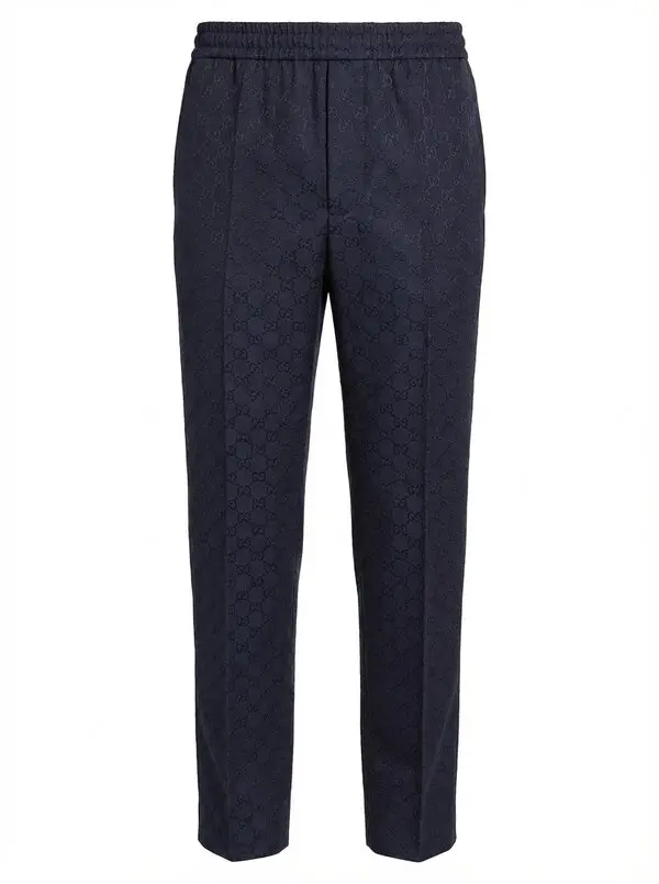 Gucci Gg Monogram Jogging Pants - Black