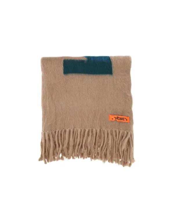 Off-White Logo Patch Blanket - Brown