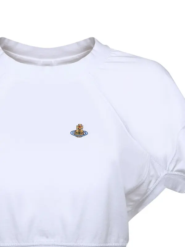 VIVIENNE WESTWOOD Cropped Top With Embroidered Logo