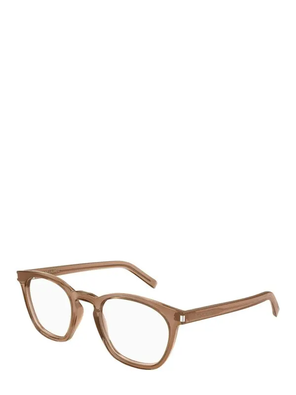 Saint Laurent Round Frame Eyeglasses - Brown