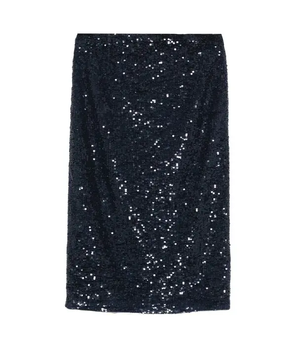 P.a.r.o.s.h Sequined Mini Skirt - Oxford Blue
