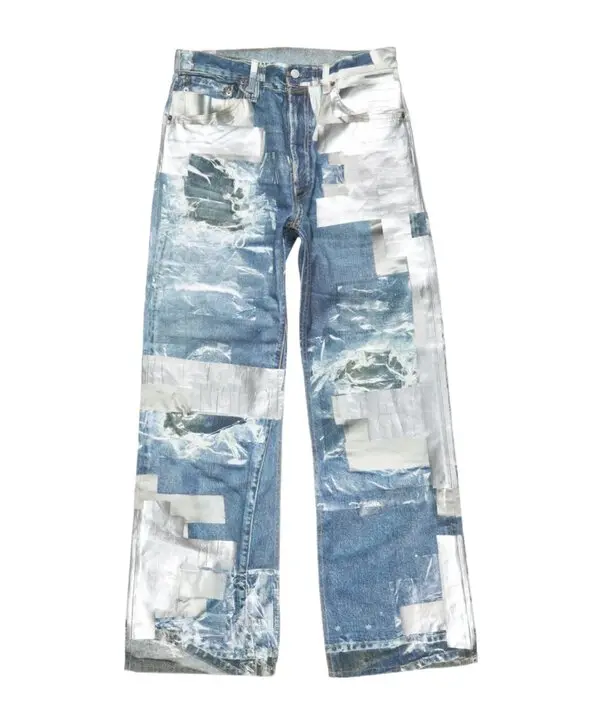 Acne Studios Patchwork Wide-leg Denim Trousers