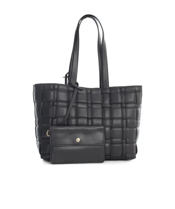 Michael Kors Ivy Woven Leather Tote Bag
