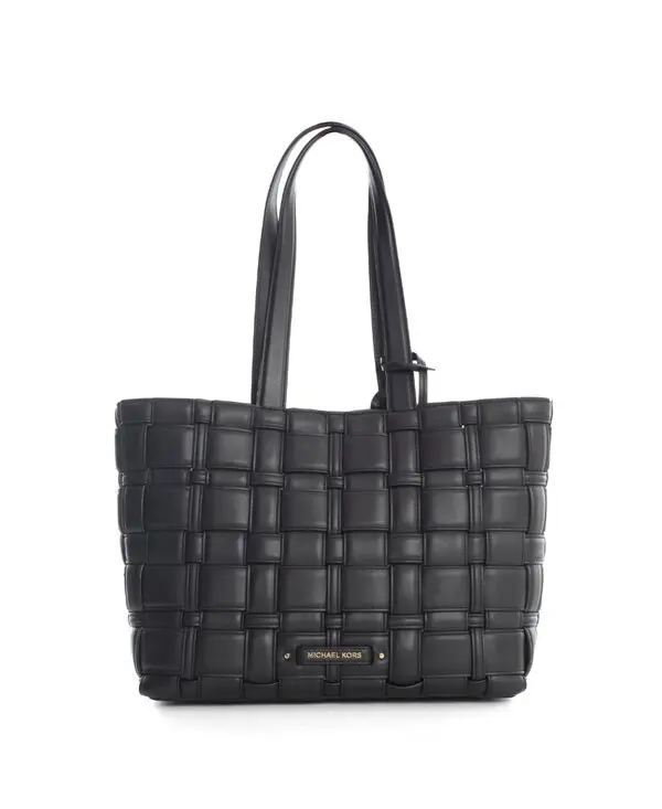 Michael Kors Ivy Woven Leather Tote Bag