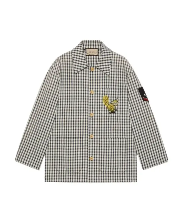 Gucci Gingham Patch-detail Jacket