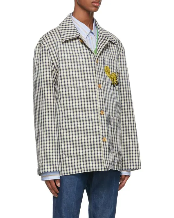Gucci Gingham Patch-detail Jacket