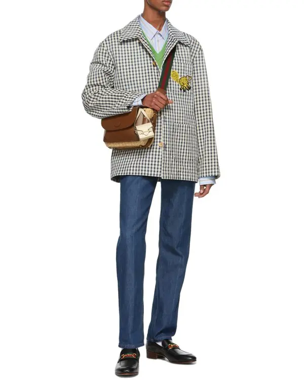 Gucci Gingham Patch-detail Jacket