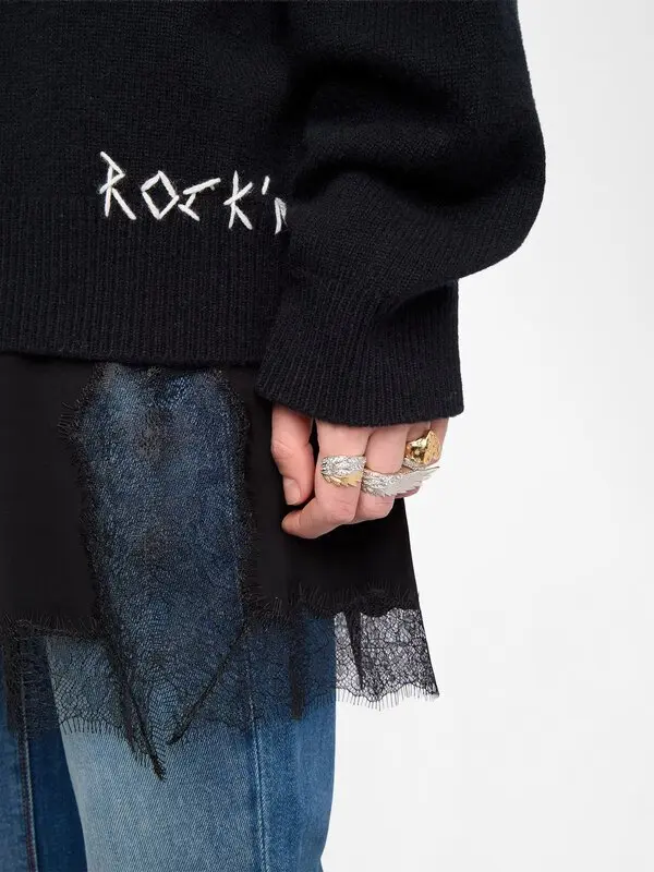 Zadig&Voltaire Oversized Embroidered Knit Jumper