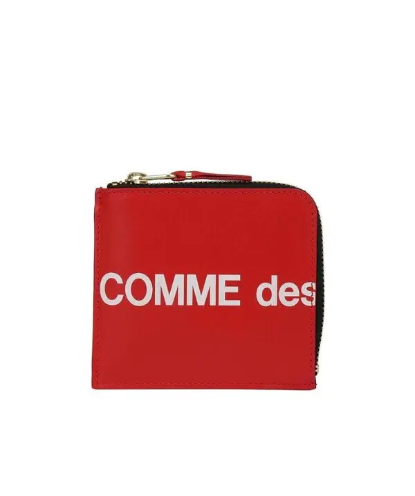Comme Des Garçons Logo Printed Wallet - Red