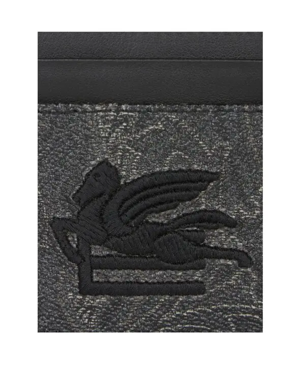 Etro Pegaso Embroidered Paisley Card Holder
