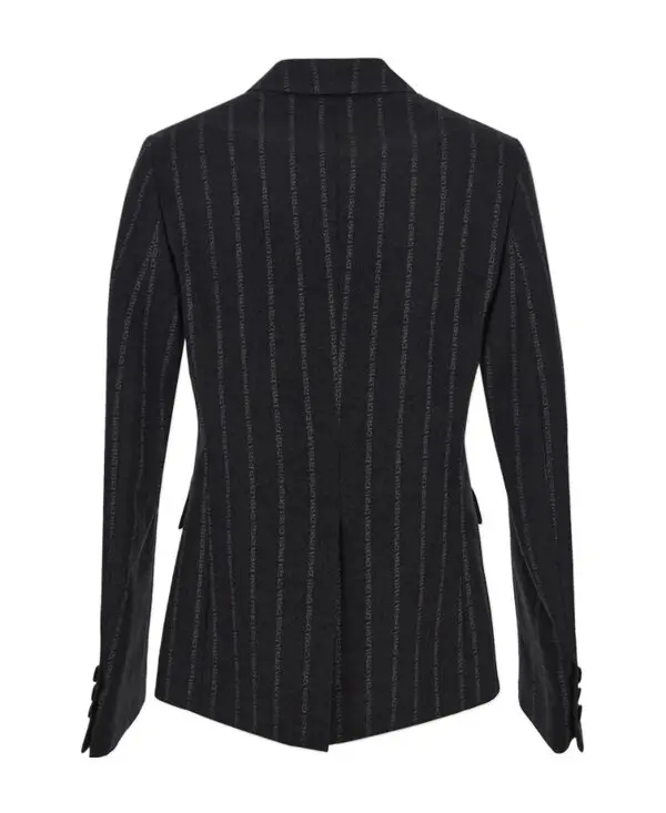 Versace Single-breasted Blazer With Jacquard Logo