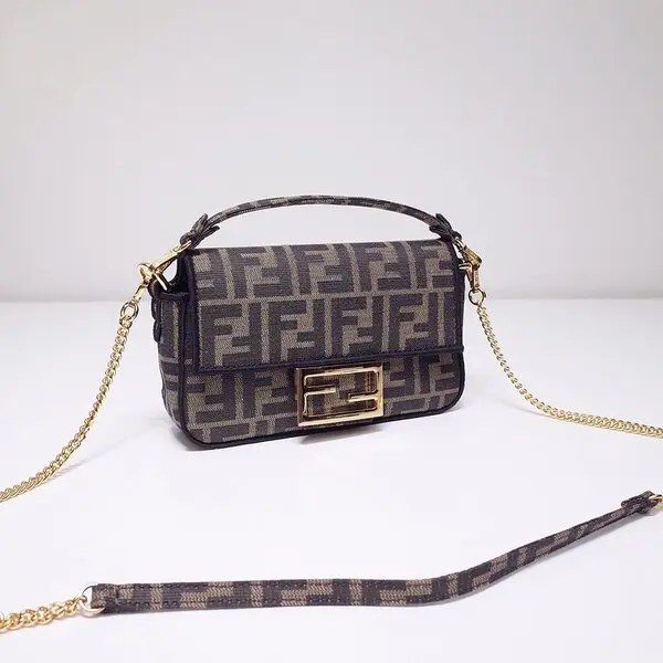 Fendi Ff Jacquard Shoulder Bag