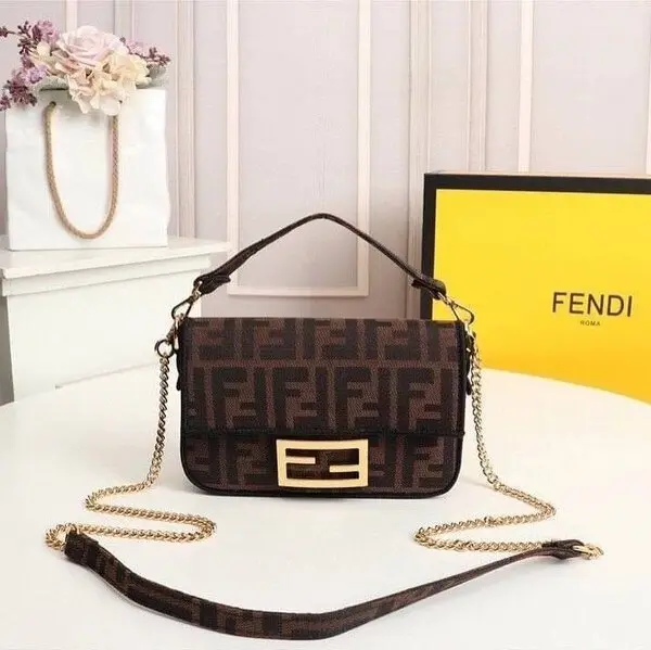 Fendi Ff Jacquard Shoulder Bag