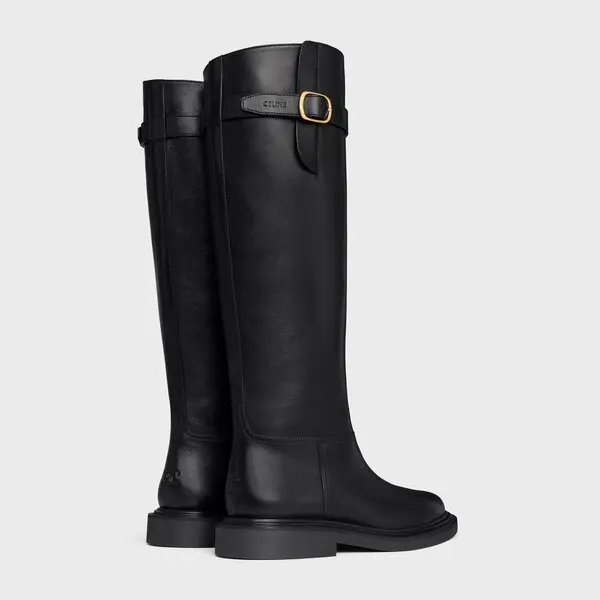 Celine Universite Calfskin Boots With Buckle Detail
