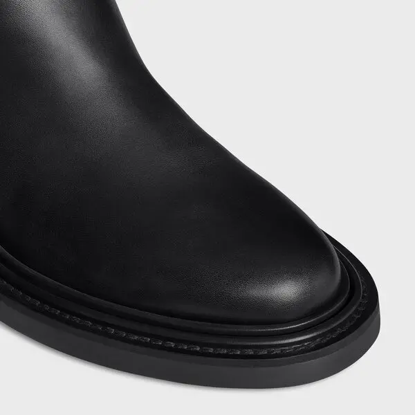 Celine Universite Calfskin Boots With Buckle Detail