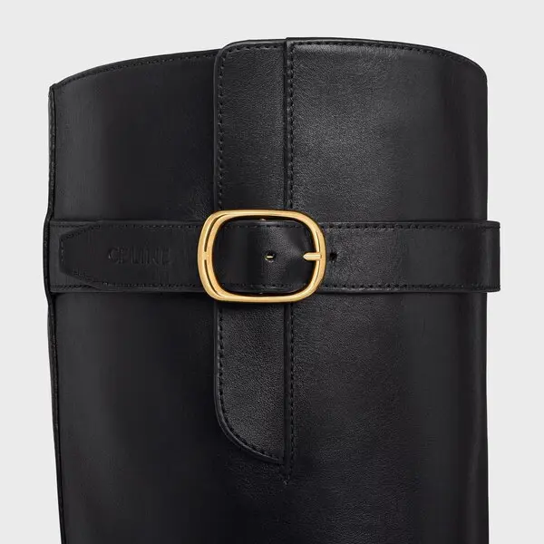 Celine Universite Calfskin Boots With Buckle Detail