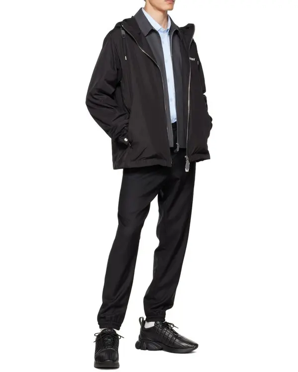 Burberry Hooded Zip-up Jacket With Drawstring