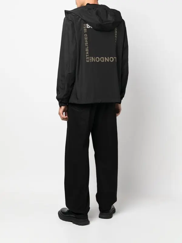 Burberry Hooded Zip-up Jacket With Drawstring